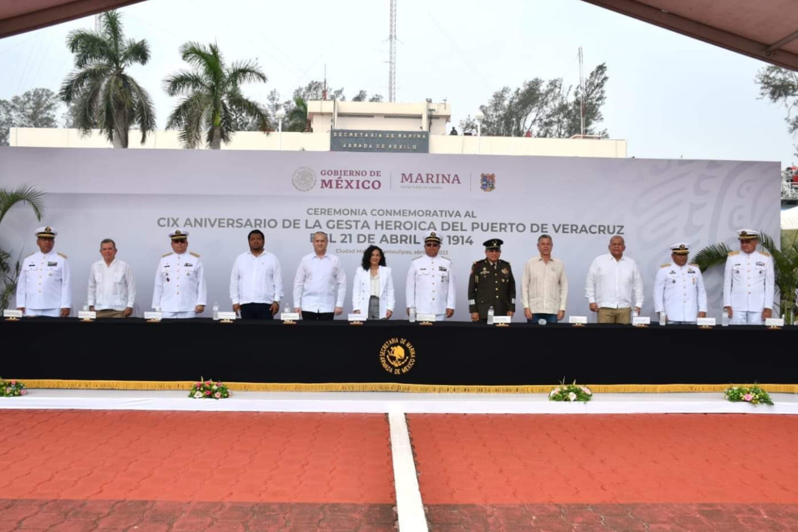 Asiste Olga Sosa a Madero al 109 Aniversario de Gesta Heroica de la Defensa del Puerto de Veracruz